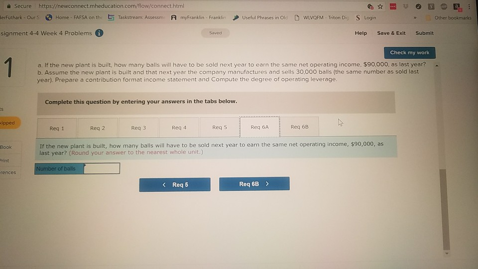 Solved Assignment 4-4 Week 4 Problems G Help Save & Exit | Chegg.com