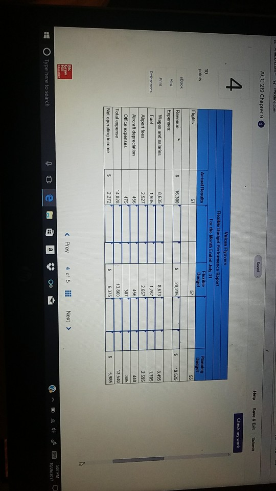 Solved ACC 219 Chapter 9 Help Save & Exit Submit 4 Vulcan | Chegg.com