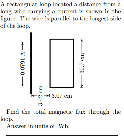 Solved A rectangular loop located a distance from a long | Chegg.com