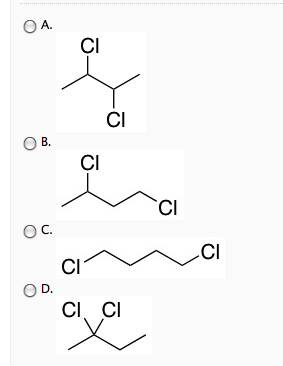 Solved Which structure of molecular formula C4H8Cl2 fits the | Chegg.com
