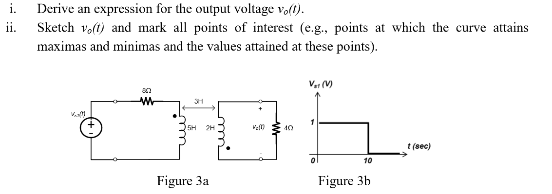 Solved Vs is u(t) - u(t - 10) shown in figure 3b, derive | Chegg.com