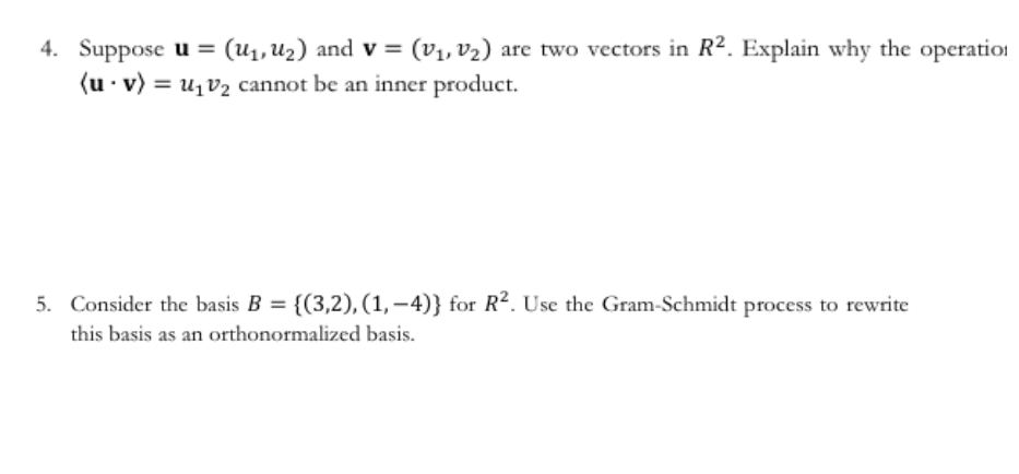 Solved Suppose u = (u1,u2) and v = (v1, v2) are two vectors | Chegg.com