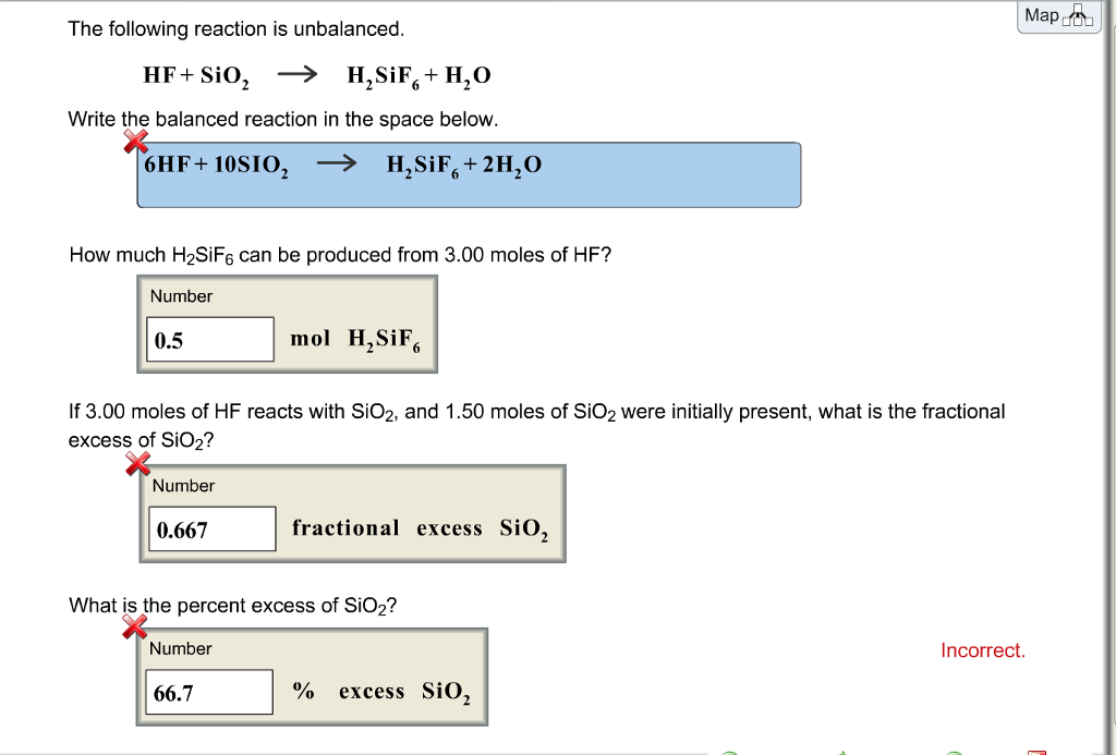 Solved Mapo The following reaction is unbalanced. Write the | Chegg.com