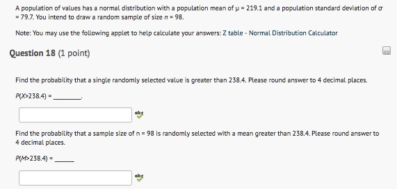 Solved A Population Of Values Has A Normal Distribution With