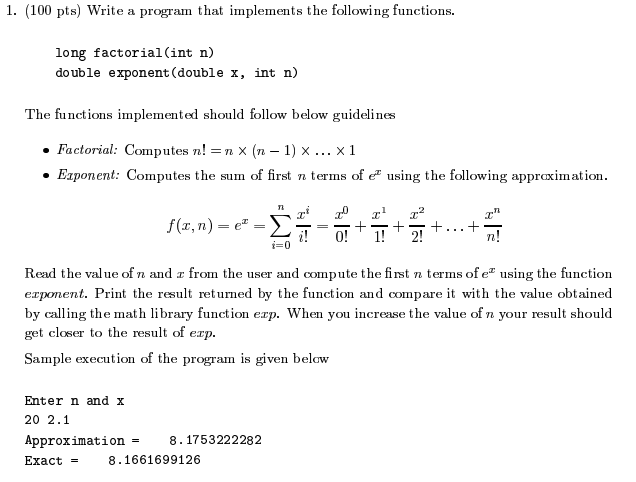 Solved Write a program that implements the following | Chegg.com