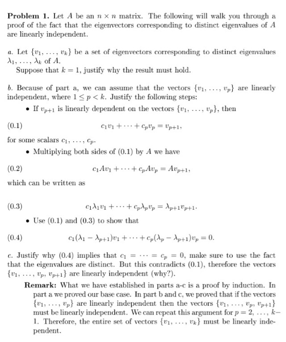 Solved Let A be an n times n matrix. The following will walk | Chegg.com