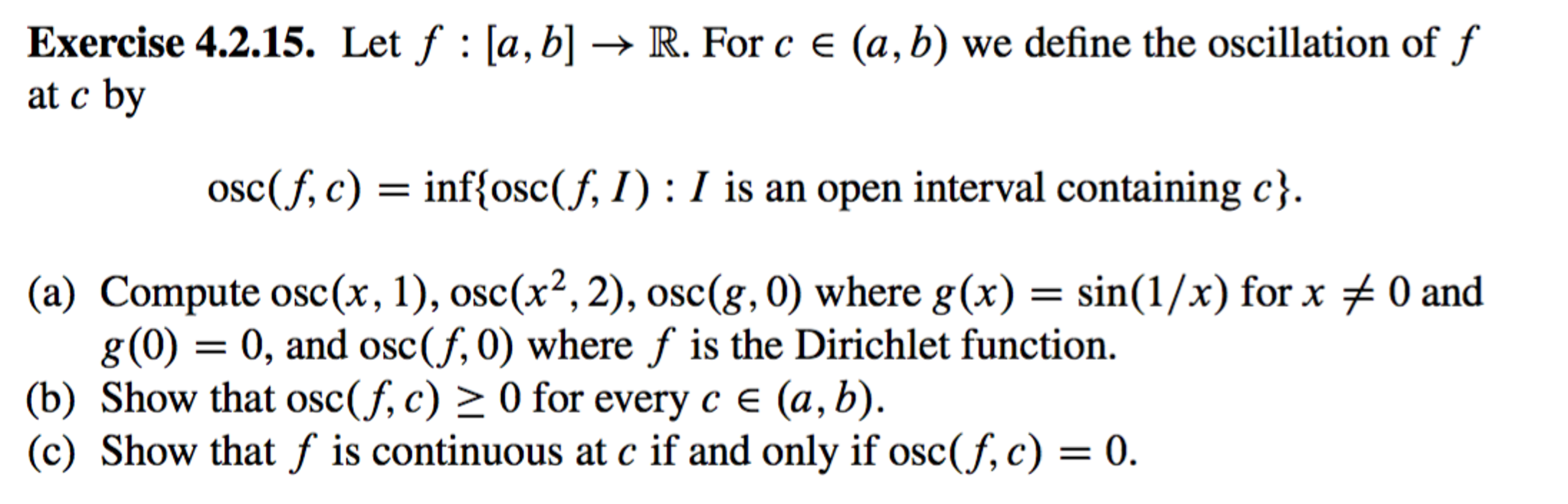 Solved Let f: [a, b] rightarrow R. For c epsilon (a, b) we | Chegg.com