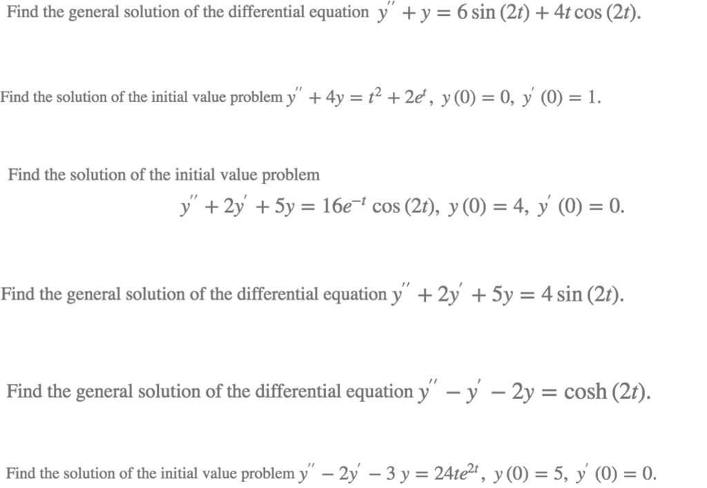 Solved Find the general solution of the differential | Chegg.com