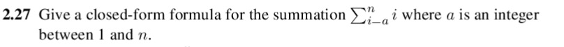 Solved Give a closed-form formula for the summation sigma^n | Chegg.com