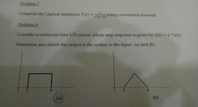 Solved Problem2 Compute the Laplace transform F(s) ) using | Chegg.com