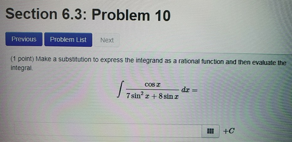 Solved Section 6.3: Problem 10 Previous Problem List Next (1 | Chegg.com
