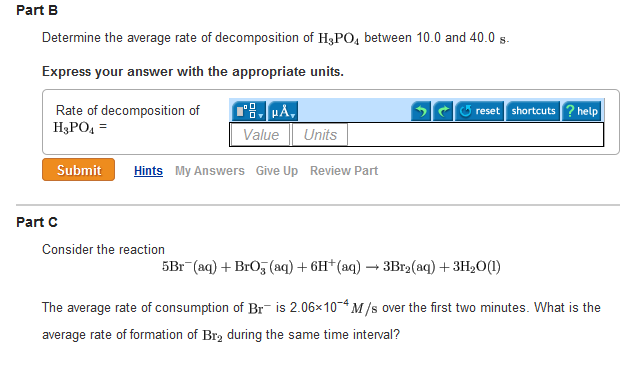 Solved Determine the average rate of decomposition of H3PO4 | Chegg.com
