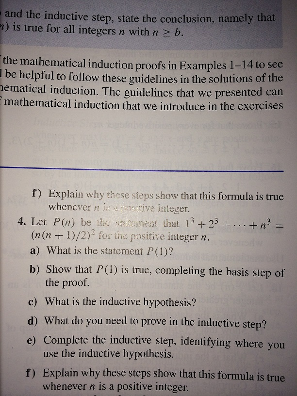 Solved and the inductive step, state the conclusion, namely | Chegg.com