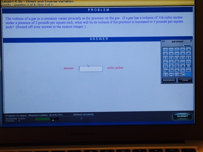 Solved Lesson 4.3b- Direct and Inverse Variation Certify: | Chegg.com