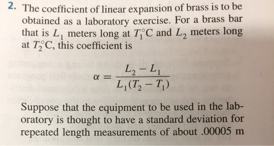 2. The coefficient of linear expansion of brass is to | Chegg.com