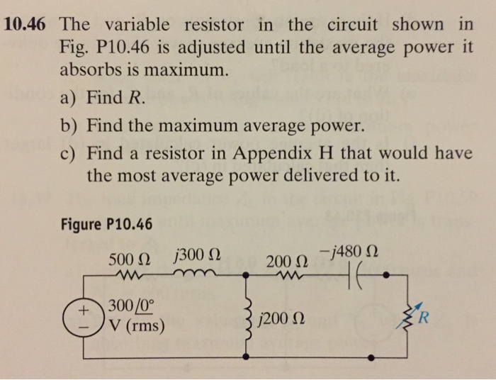 Solved: The Variable Resistor In The Circuit Shown In Fig.... | Chegg.com