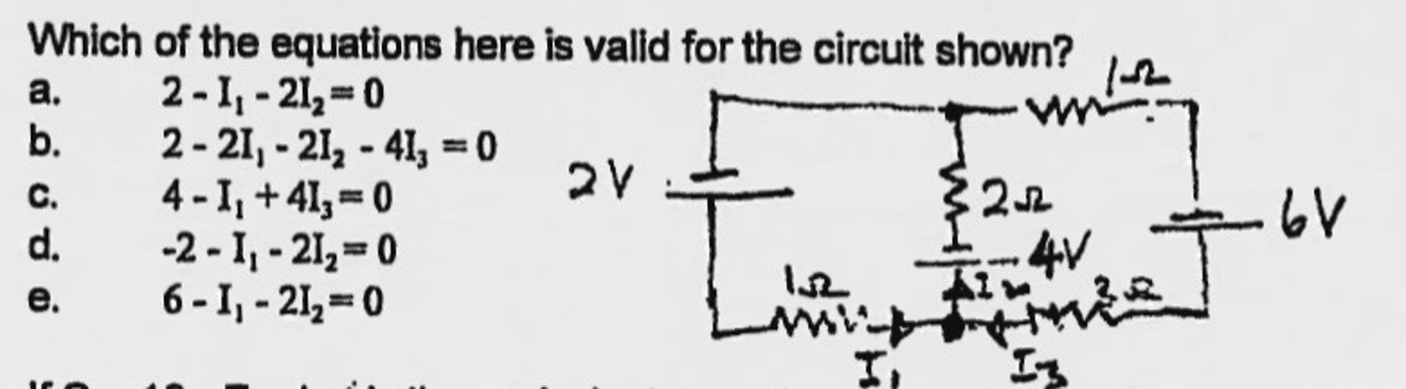 Solved Which of the equations here is valid for the circuit | Chegg.com