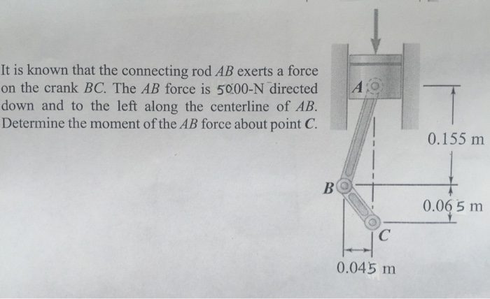 Solved It is known that the connecting rod AB exerts a force | Chegg.com