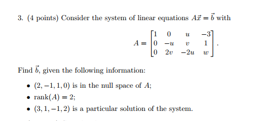 Solved Consider the system of linear equations Ax vector = b | Chegg.com