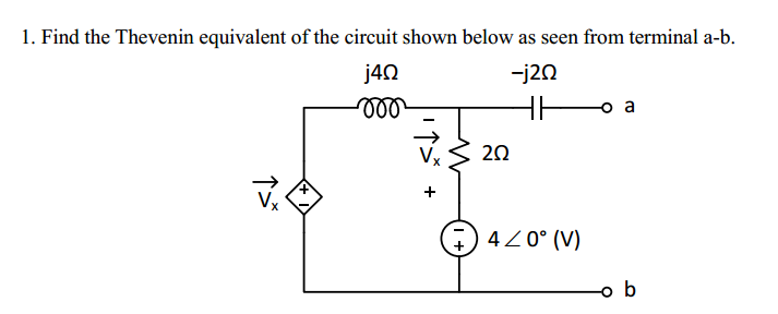Solved Find the Thevenin equivalent of the circuit shown | Chegg.com