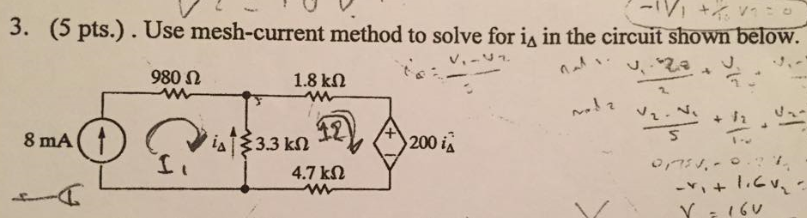 Solved Use mesh-current method to solve for i delta in the | Chegg.com