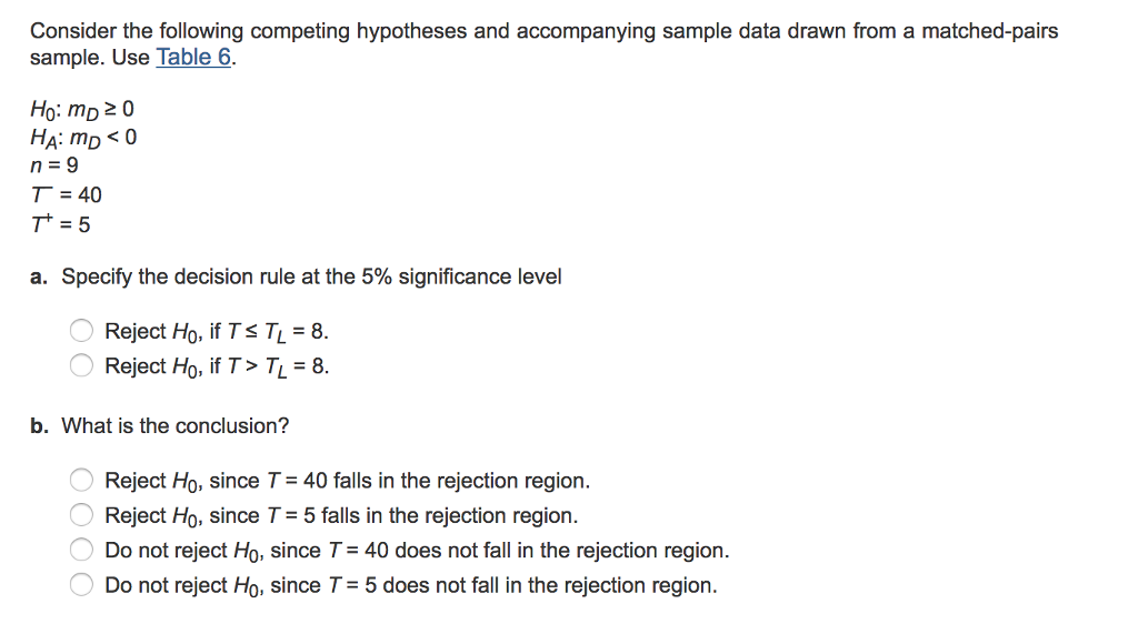 Solved Consider the following competing hypotheses and | Chegg.com