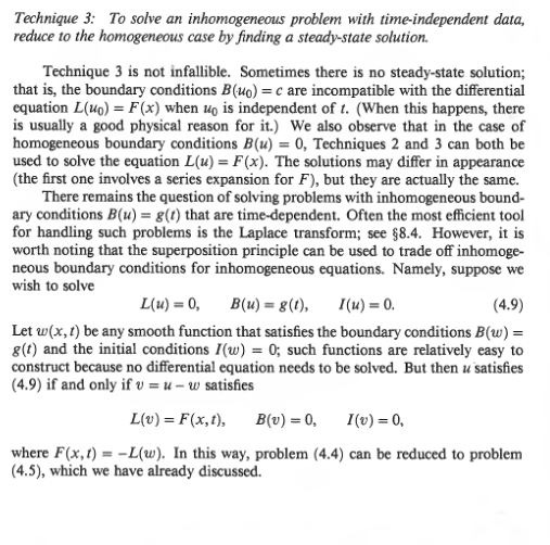 Technique 3: To solve an inhomogeneous problem with | Chegg.com