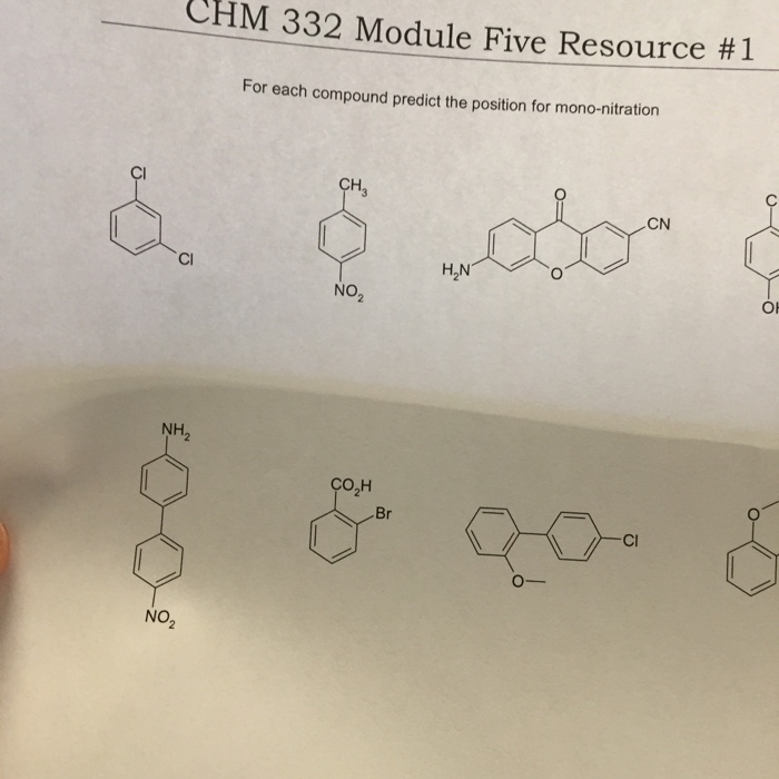 Solved For each compound predict the position for | Chegg.com