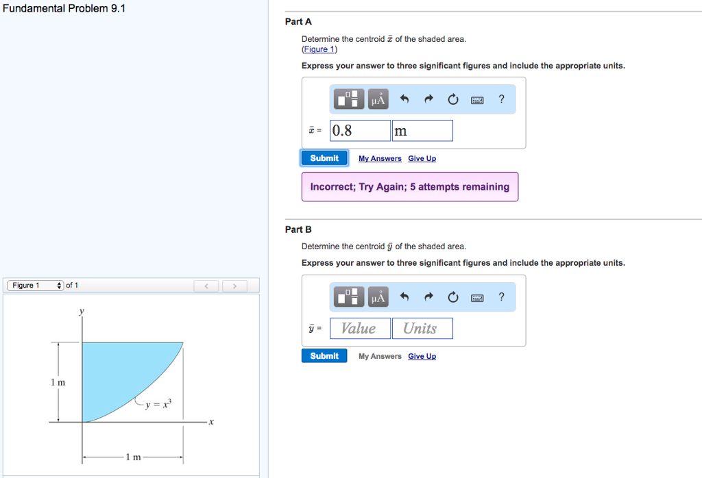 Solved Fundamental Problem 9.1 Part A Determine the centroid | Chegg.com