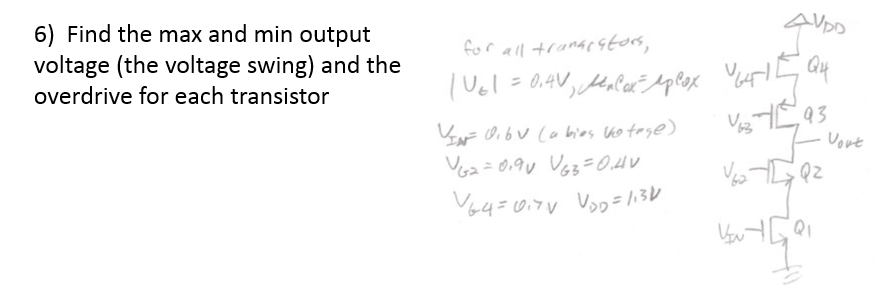 Solved 6) Find the max and min output voltage (the voltage | Chegg.com