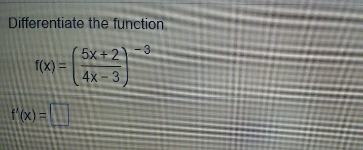 Solved Differentiate the function. y=(2x-1)4(2-x4)3 dy | Chegg.com
