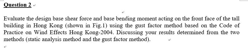 Evaluate the design base shear force and base | Chegg.com