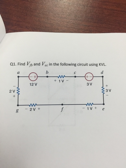 Solved Find V_fb and V_ec in the following circuit using | Chegg.com