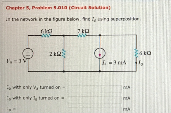 Solved Chapter 5, Problem 5.091 (Circuit Solution) Find Io | Chegg.com