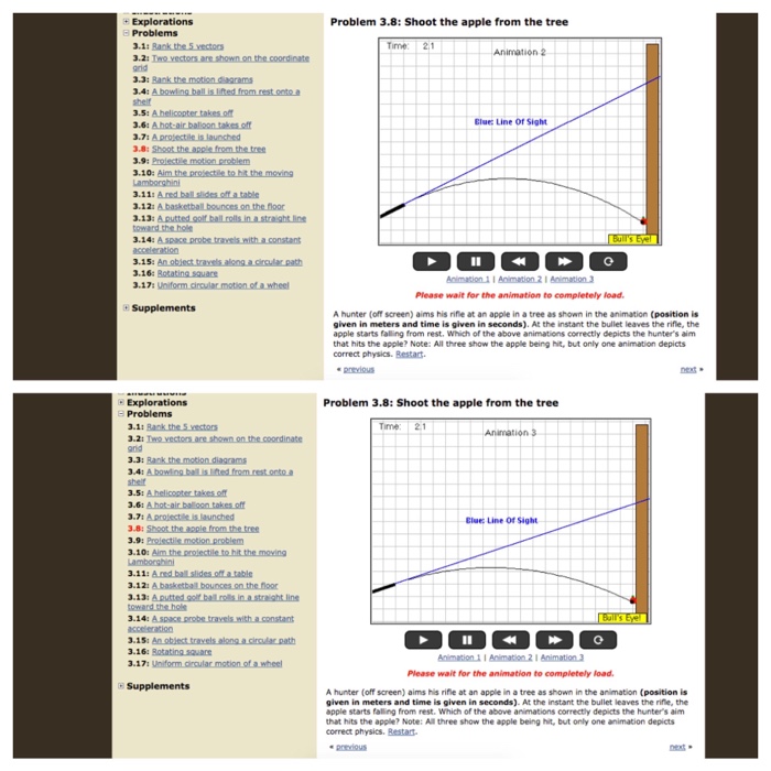 Shoot the apple from the tree A hunter (off screen) | Chegg.com