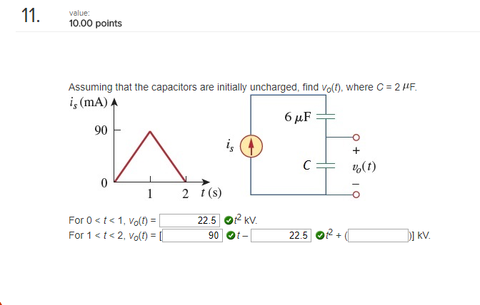 Solved Assuming that the capacitors are initially uncharged, | Chegg.com