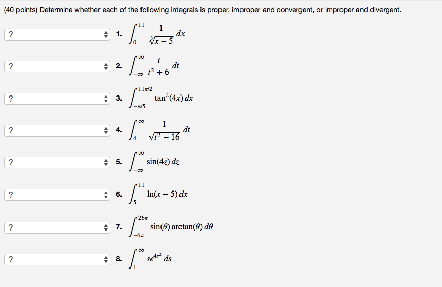 Solved Determine whether each of the following integrals is | Chegg.com