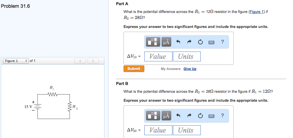 Solved What is the potential difference across the R1= 12Ω | Chegg.com