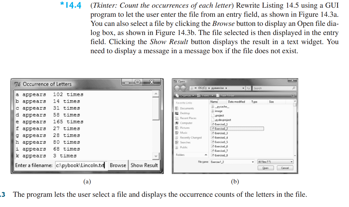 Rewrite Listing 14.5 using a GUI program to let the | Chegg.com