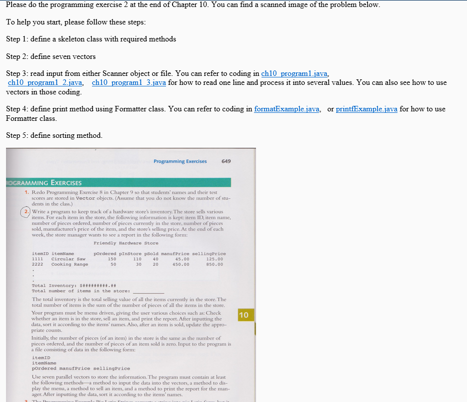 Please do the programming exercise 2 at the end of | Chegg.com
