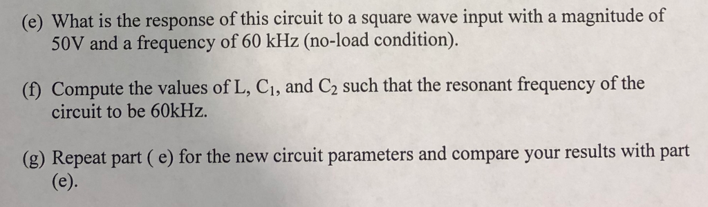Solved The following circuit shows a CLC filter which is | Chegg.com