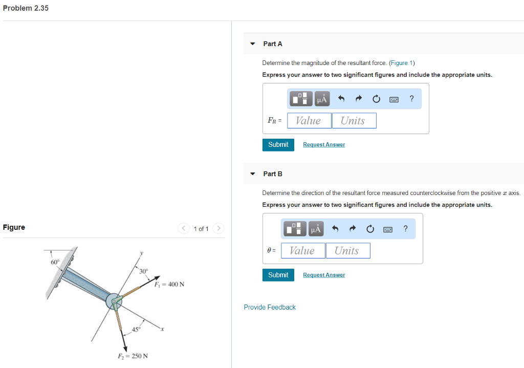 Solved Problem 2.35 Part A Determine the magnitude of the | Chegg.com