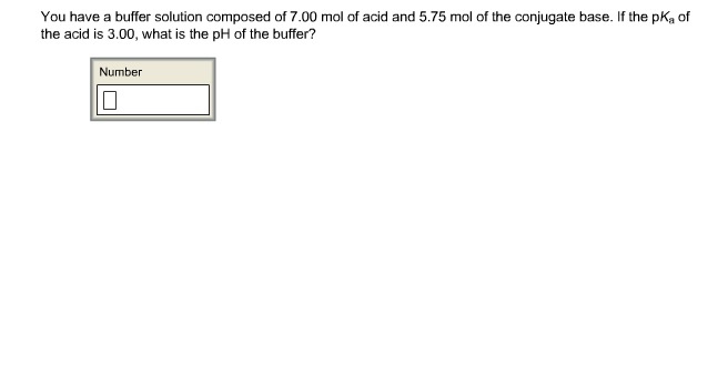 Solved You have a buffer solution composed of 7.00 mol of | Chegg.com