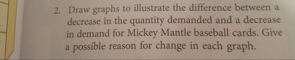 Solved 2. Draw graphs to illustrate the difference between a | Chegg.com