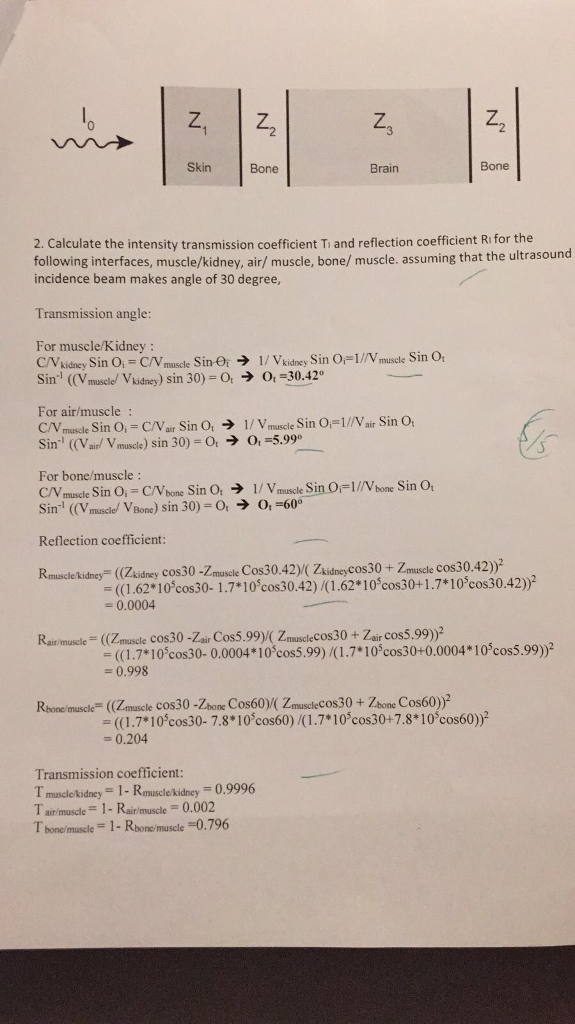 Solved Calculate the intensity transmission coefficient | Chegg.com