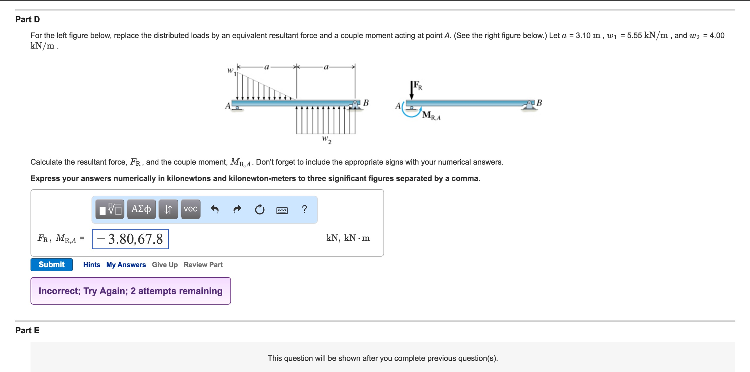 Solved For the left figure below, replace the distributed | Chegg.com Solved For the left figure below, replace the distributed | Chegg.com