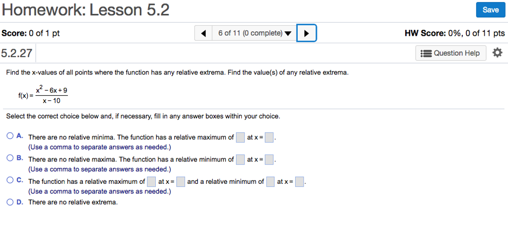 Solved Homework Lesson 5 2 Score 0 Of 1 Pt 5 2 13 Save 3