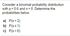 Solved Consider a binomial probability distribution with p= | Chegg.com