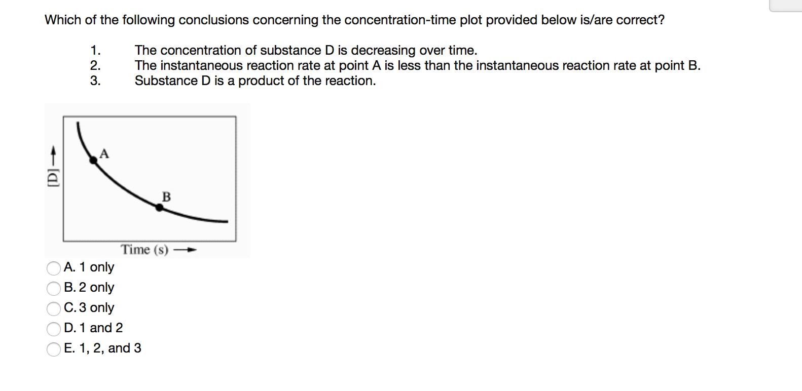 Solved Which of the following conclusions concerning the | Chegg.com