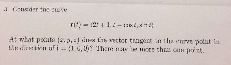 Solved Consider the curve r(t) = | Chegg.com